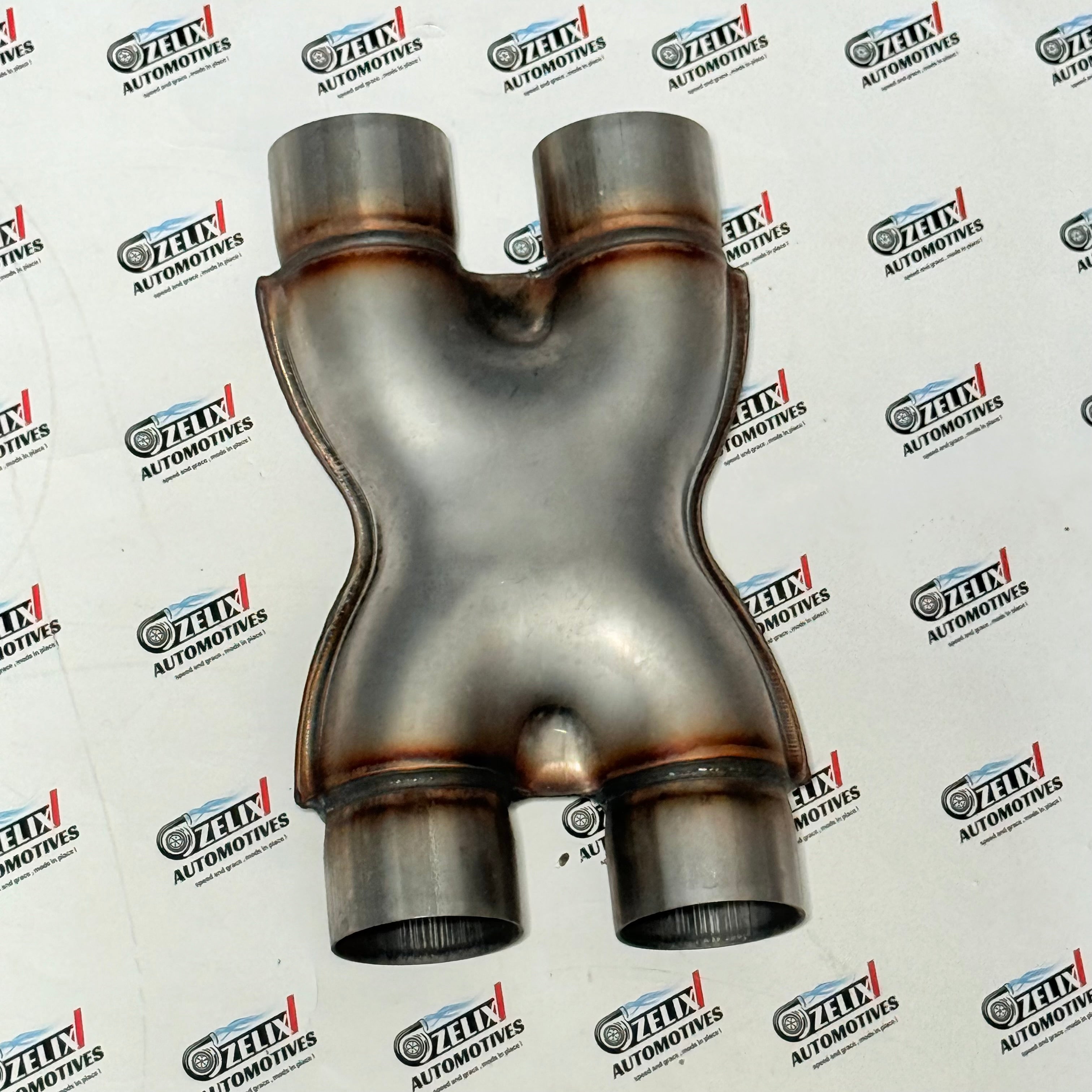 Universal X-Pipe Exhaust Connector | Stainless Steel Performance Merge ...