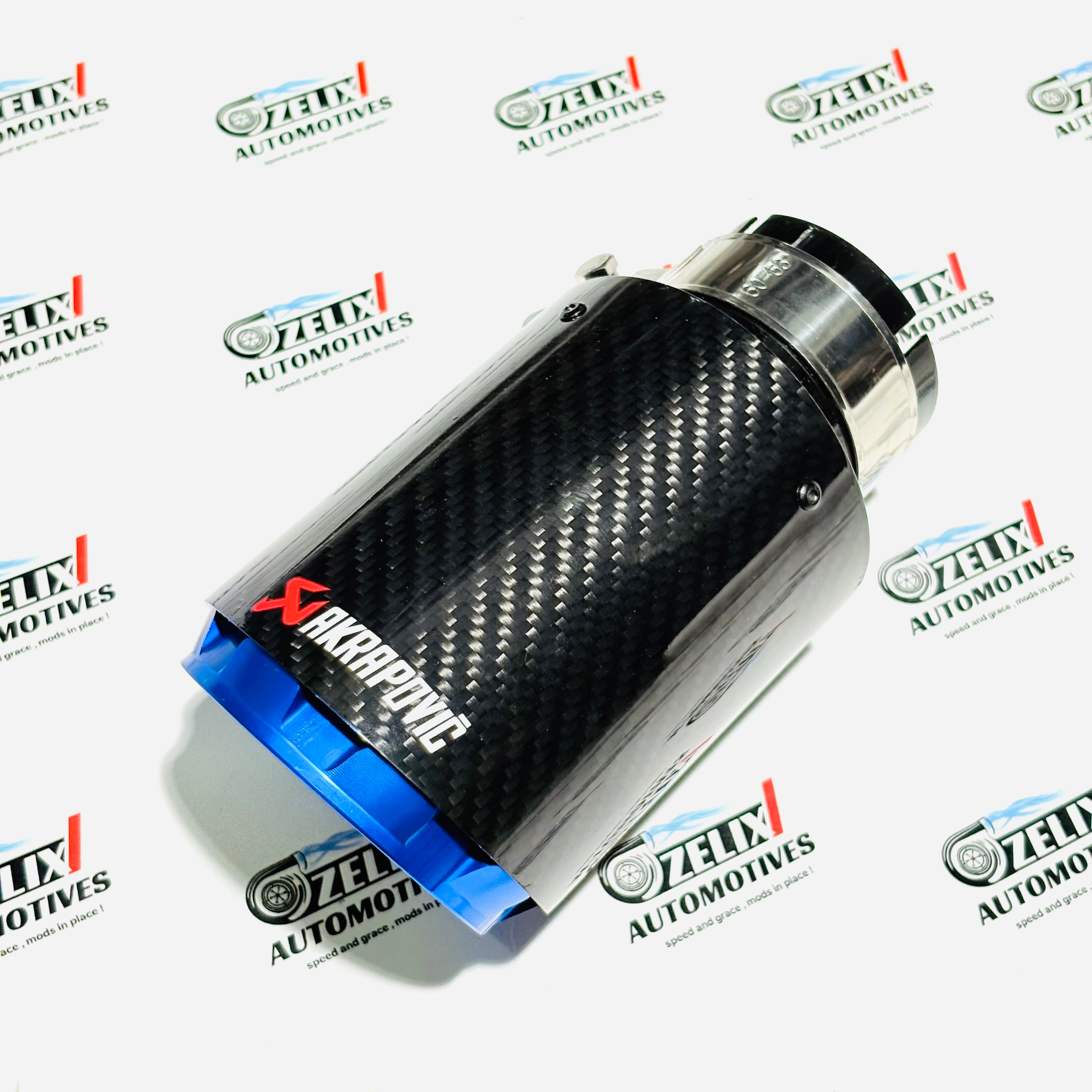 Akrapovic Carbon Exhaust Tip | Red and Blue Outlet – Zelix Automotives