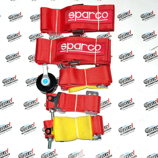Sparco 5-Point Racing Harness | Red and Black Variants – Zelix Automotives