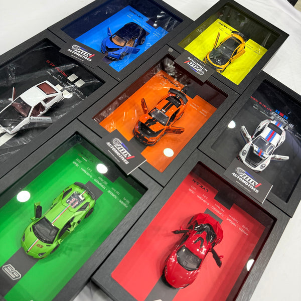 3D Car Frame Wall Art | Wooden Frame with Removable Die-Cast Cars ...