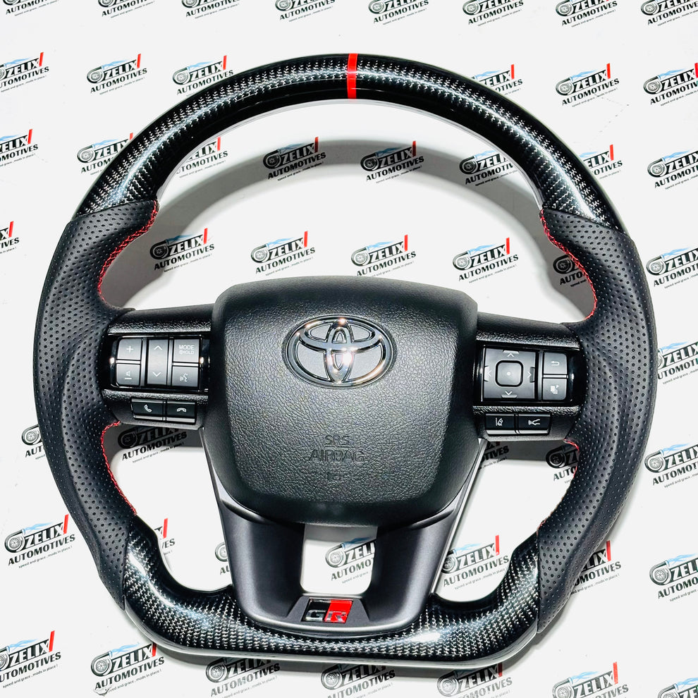 Toyota Fortuner Carbon Fiber Steering Wheel | GR Sport Design – Zelix ...
