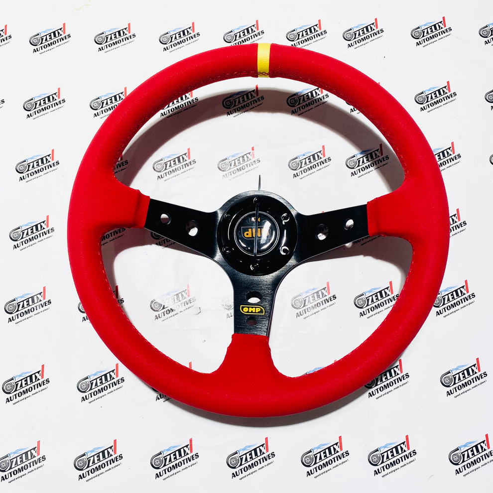 OMP Racing Steering Wheel | Premium Alcantara Grip | Universal Fit ...
