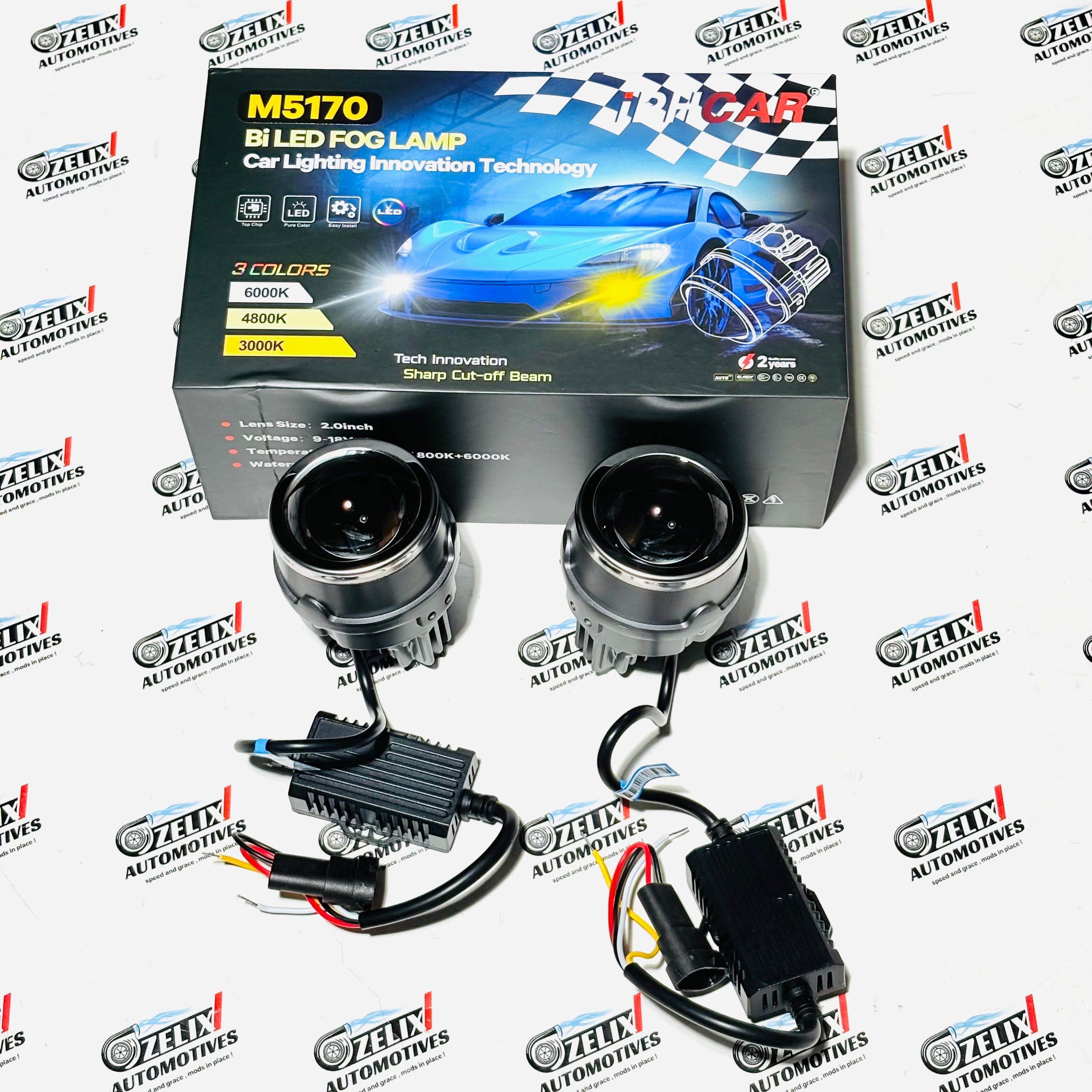 IPH-Car-M5170 Bi-LED Fog Lamps | Tri-Color 2-Inch Fog Light Upgrade ...