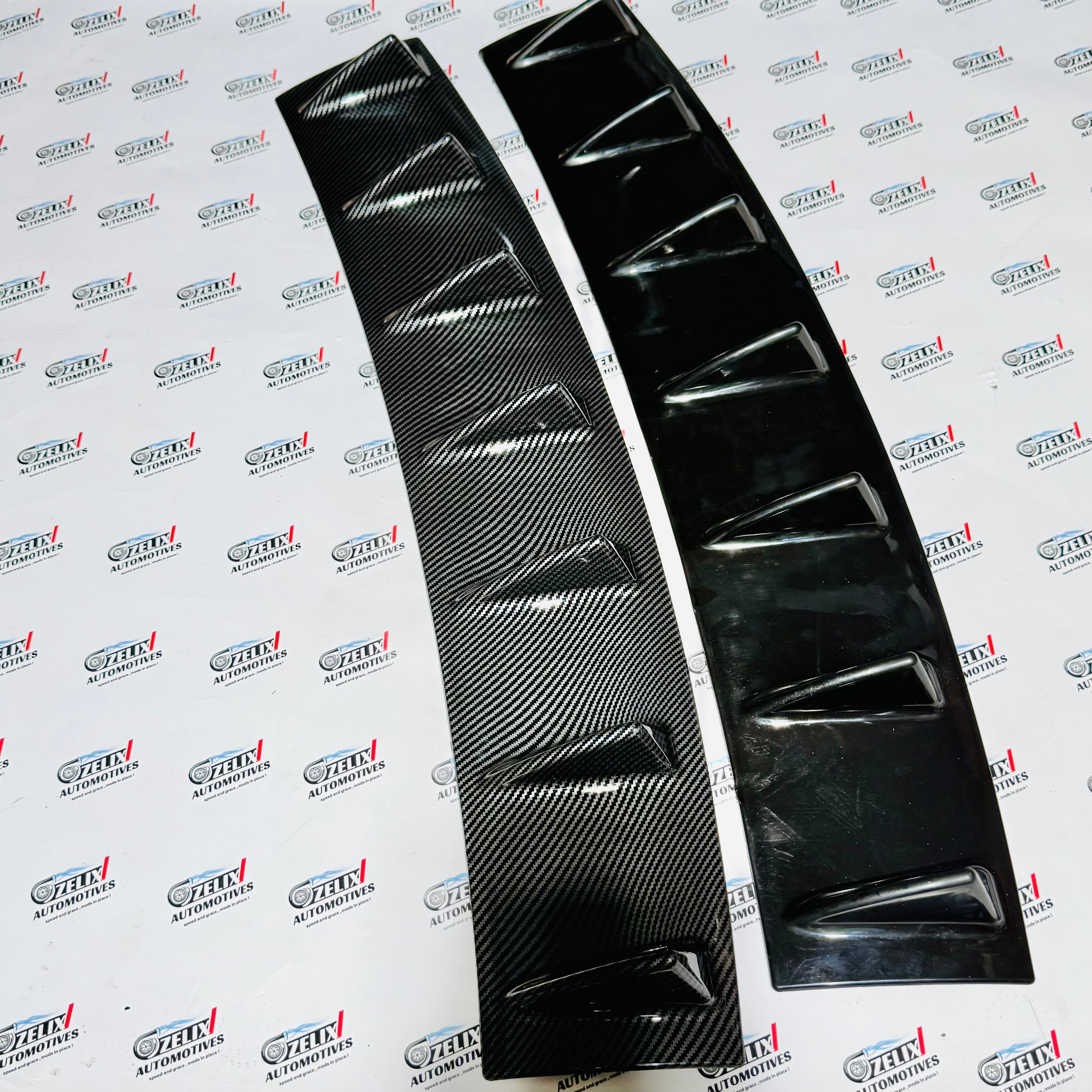 Universal 7-Fin Diffuser | Gloss Black Aftermarket ABS – Zelix Automotives