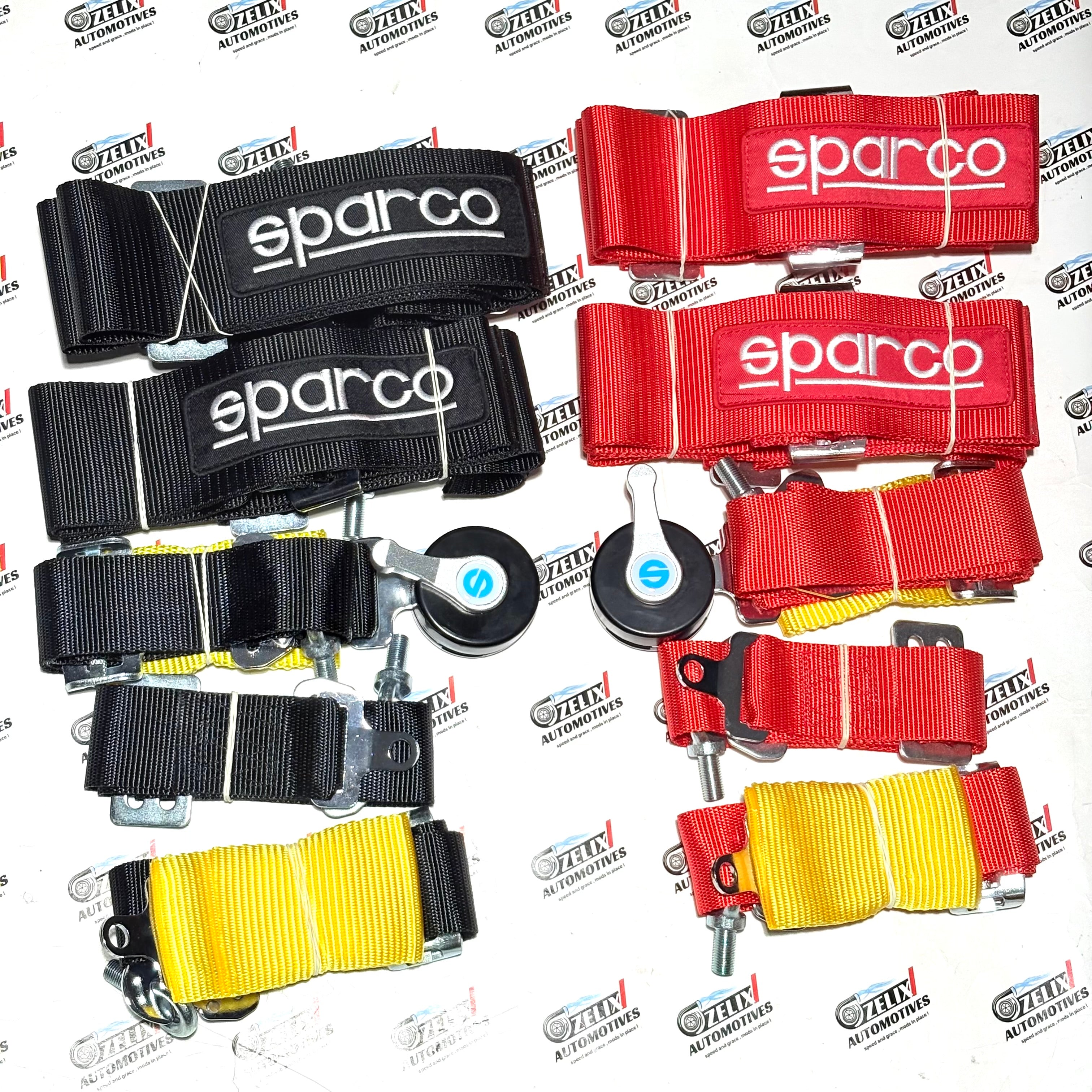 Sparco 5-Point Racing Harness | Red and Black Variants – Zelix Automotives