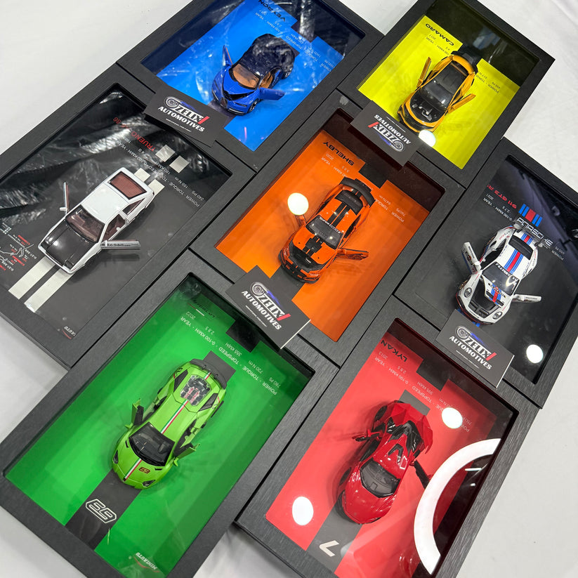 3D Car Frame Wall Art | Wooden Frame with Removable Die-Cast Cars ...