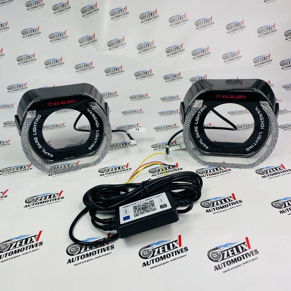 5D Glory Crystal DRL Lights | Multi-Color Angel Eye Daytime Running ...
