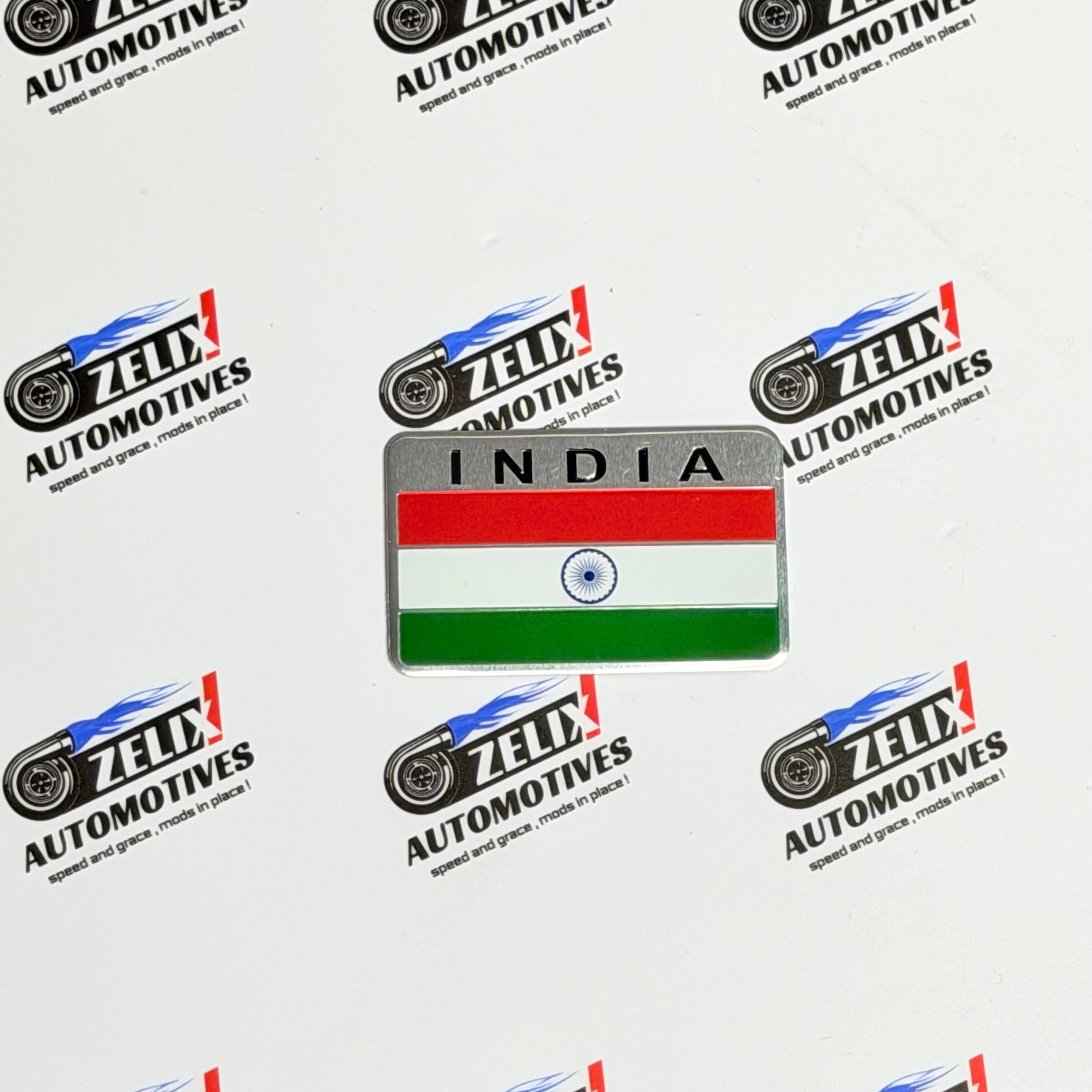Indian Flag Metal Emblem Sticker for Car Exterior – Zelix Automotives