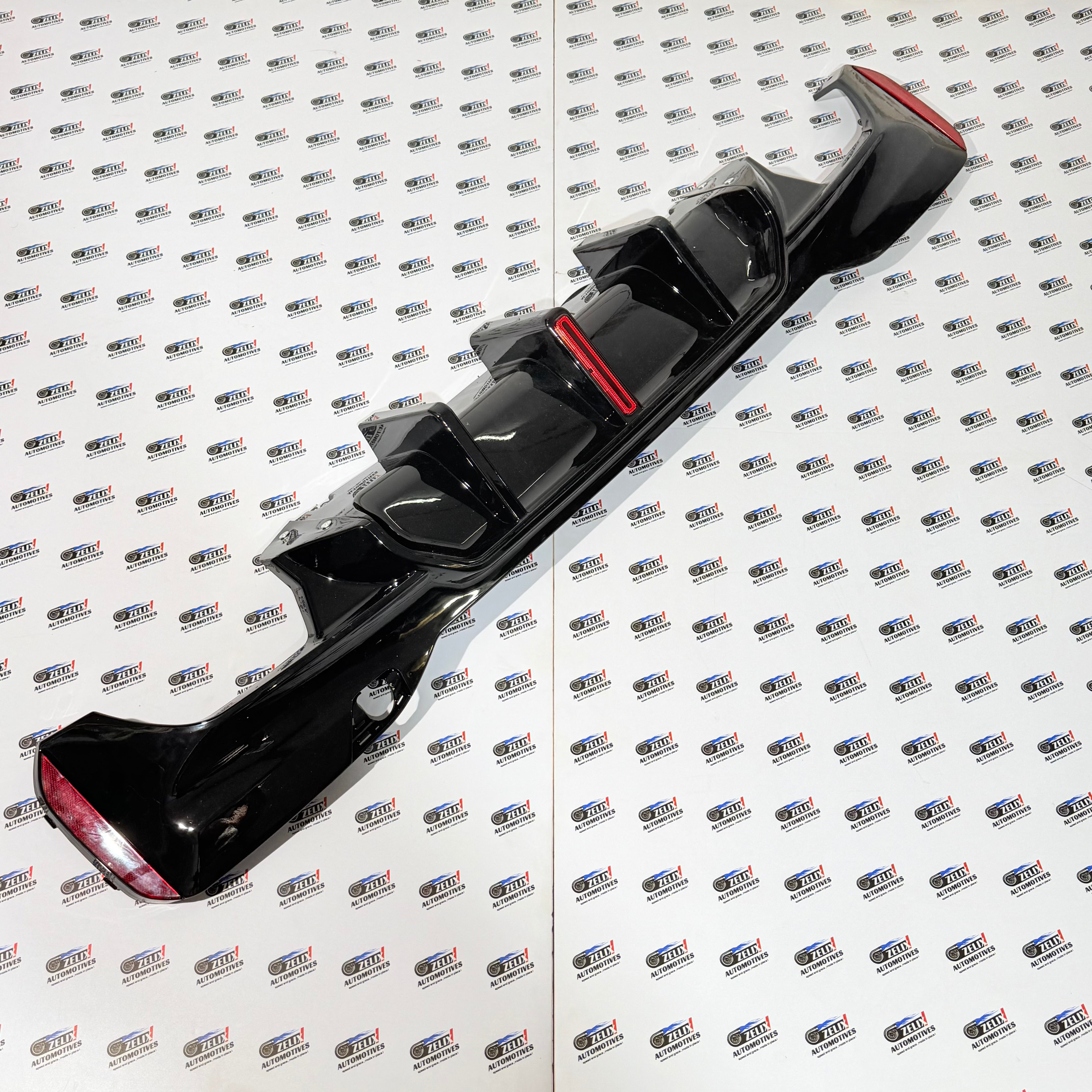 BMW 5-Series G30 Gloss Black Rear Diffuser with F1 LED – Zelix Automotives