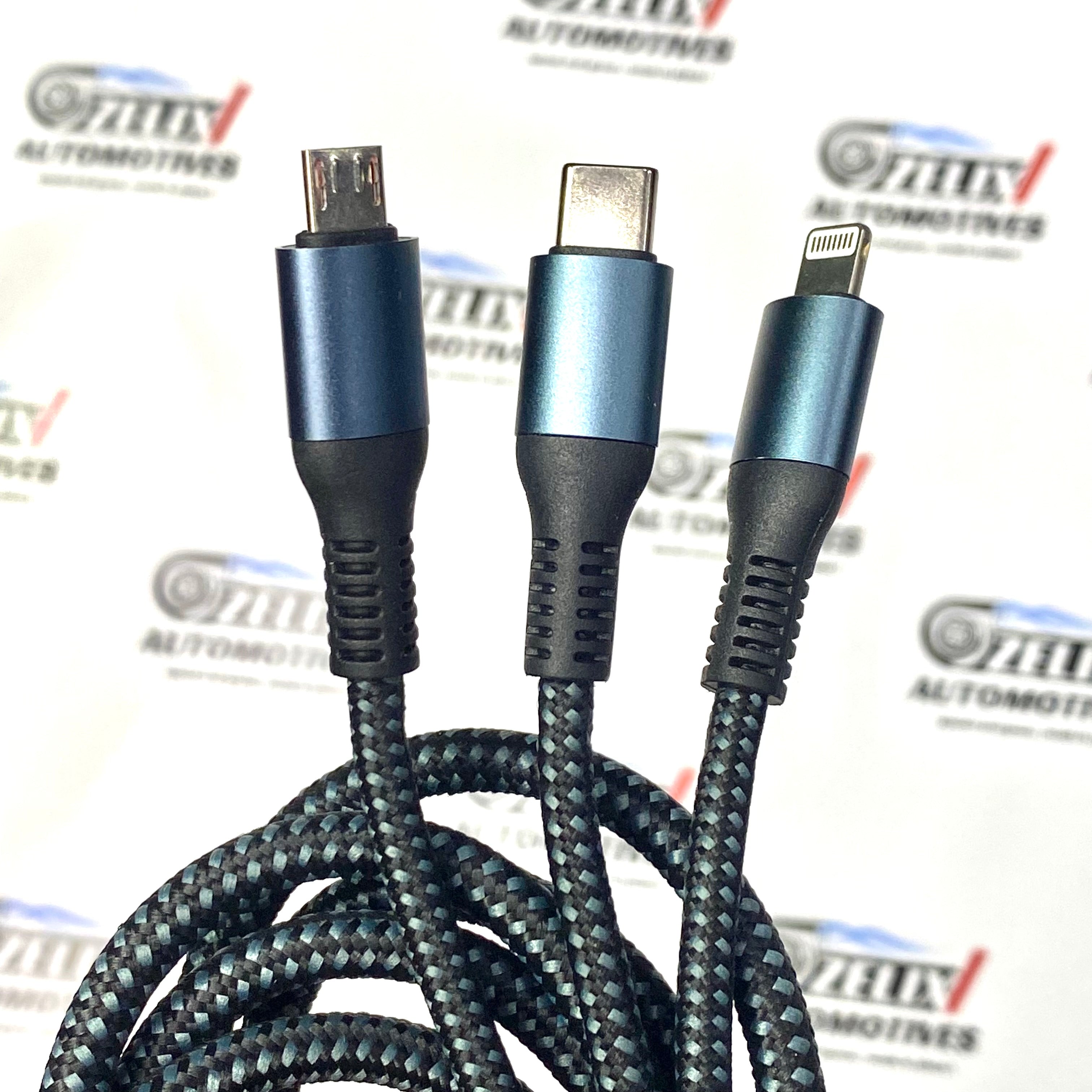 Zimmer 3-in-1 USB Charging Cable | Multi-Function (60W ) Fast Charge ...