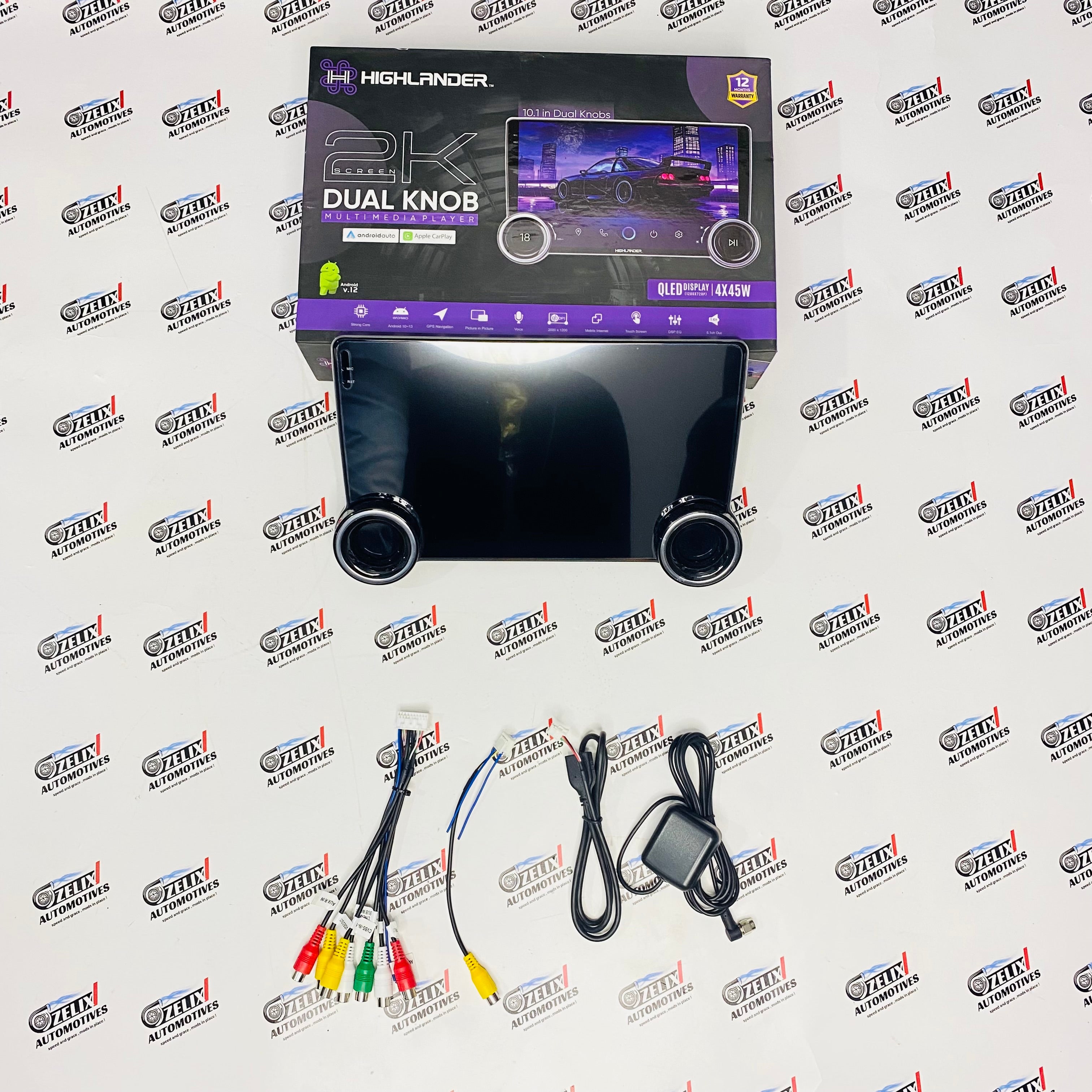 Highlander 2K Dual Knob | 10.1 Inch Android Car Multimedia Player With ...