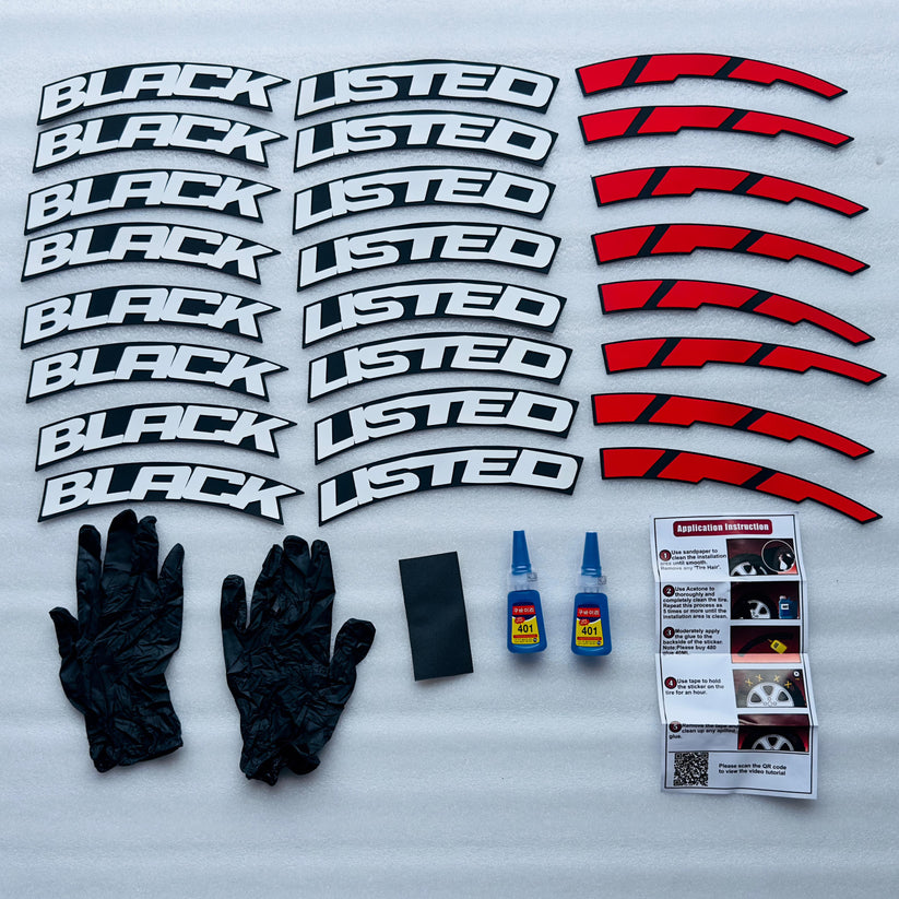 Car Tyre Stickers | Sporty Appearance (Set of 8 for 4 Tyres) – Zelix ...
